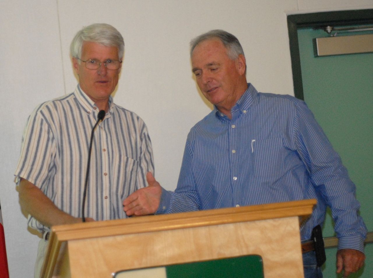 Mike Davis, UC Davis Plant Pathologist, left and Kevin Pasco, Grimmway ...